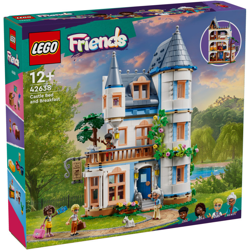 LEGO 42638 Friends Castle Bed and Breakfast Building Toy Set (1311 ...