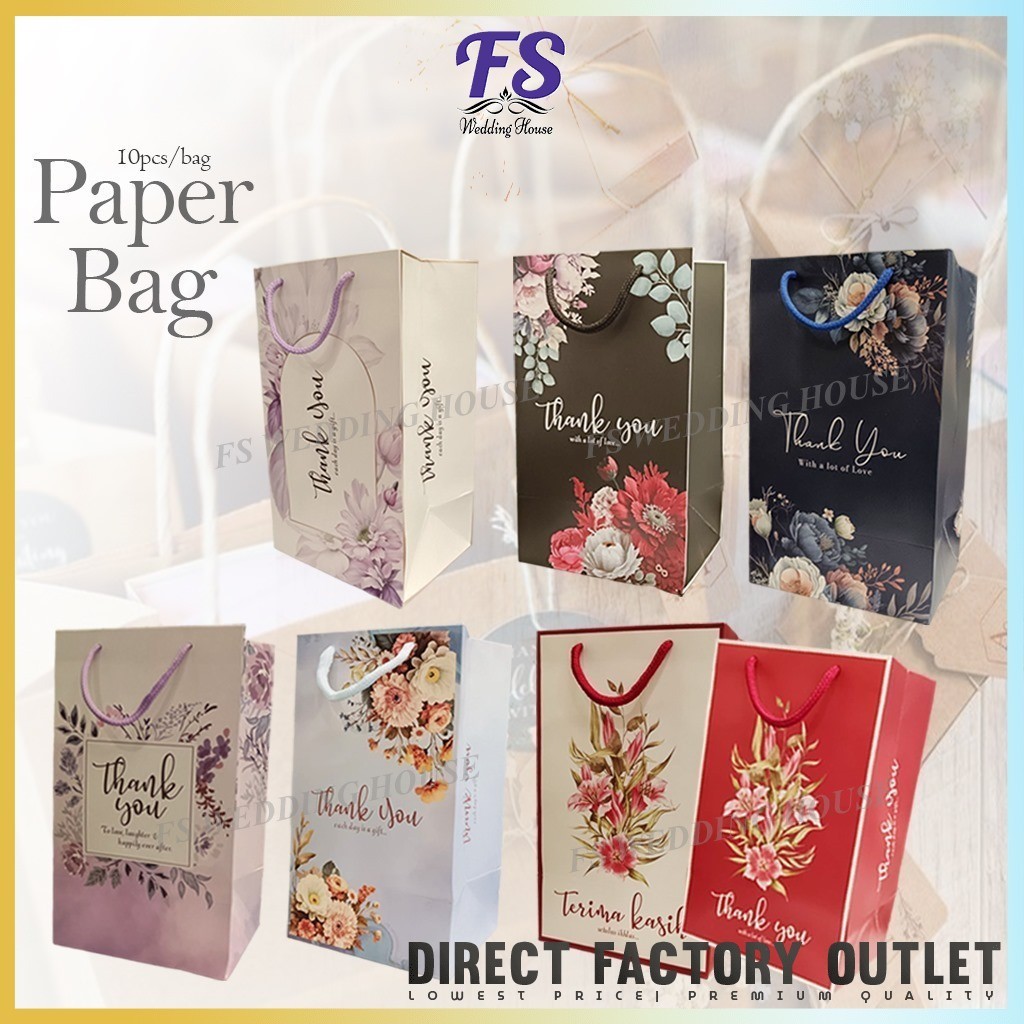 10PCS - Paper Bag/Gift Bag/Doorgift Bag/Goodies Bag/Wedding Doorgift ...