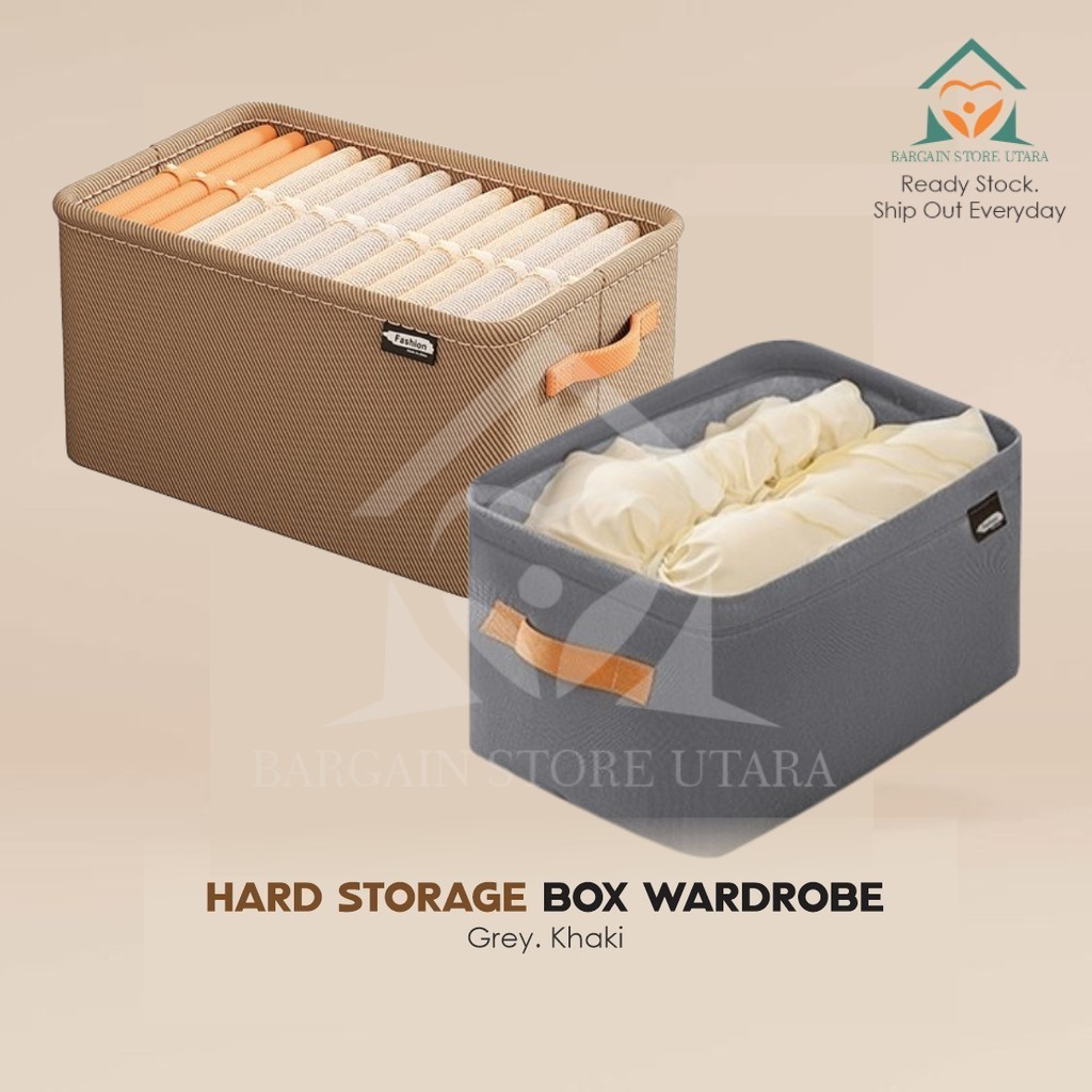 BSU Folable Storage Box Thick Design Clothes Trousers Hard Wardrobe ...