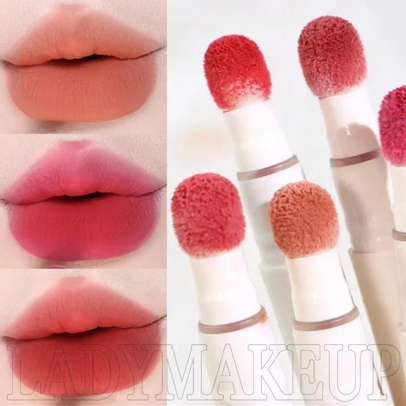 Fluffy Velvet Lip Gloss Silky Matte Waterproof Lip Tint Non Stick Cup ...