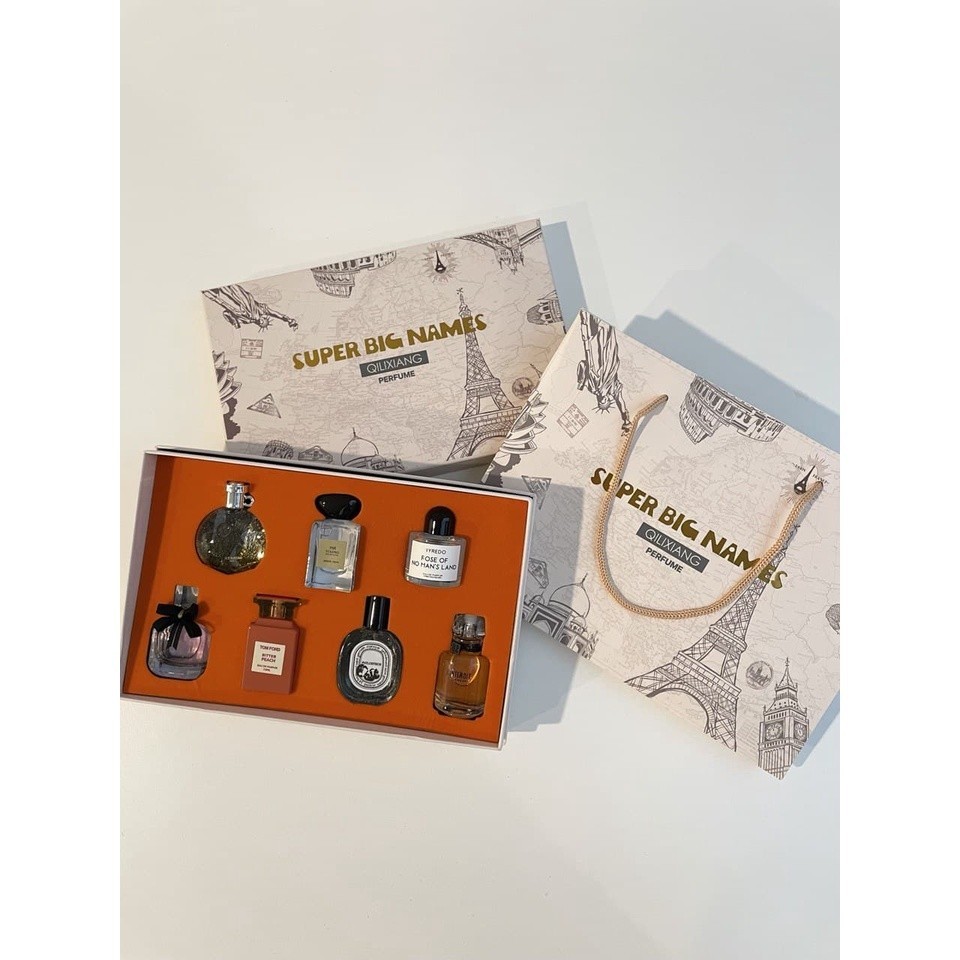 (ORI) SUPER_BIG_NAMES (7IN1) MINIATURE PERFUMES SET (WITH PAPER BAG ...