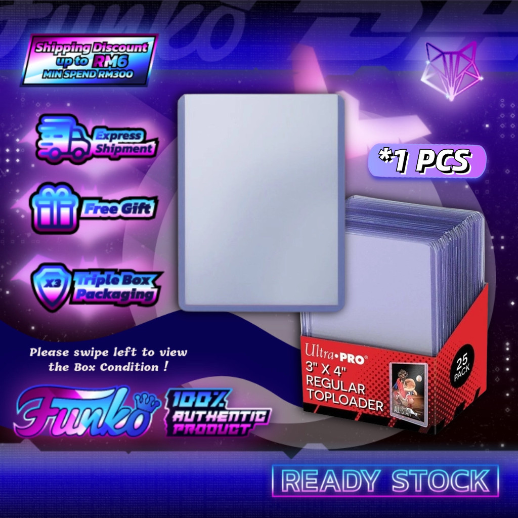 🦊[ Ready Stock ]🦊 Ultra PRO 3" x 4" Clear Regular Toploader (25ct) TCG OPCG Pokemon Card Yugioh ...