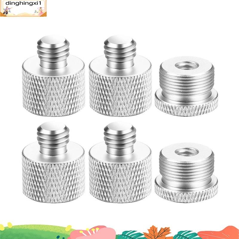 6 Pcs Mic Thread Adapter Set 5/8 Female to 3/8 Male and 3/8 Female to 5 ...