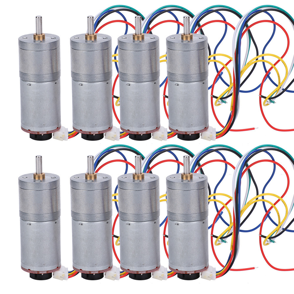 Cancanshop Gear Motor DC with Speed Encoder Brush Motors Two-Phase ...