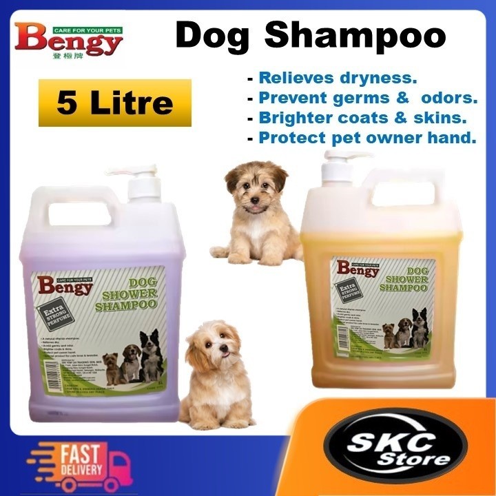 BENGY- Dog Shower Pet Shampoo (5 Litre) (Extra Strong Perfume) | Shopee ...