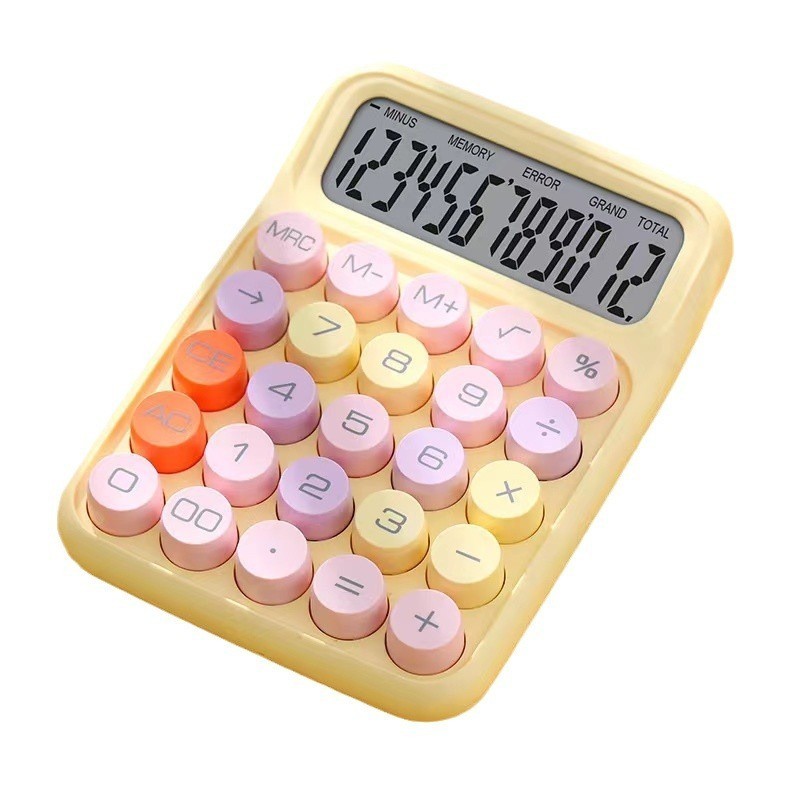 Ins Korean Dopamine Color Calculator 12 Digits Large Display Mechanical ...