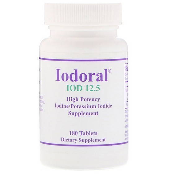 Optimox, Iodoral, IOD 12.5, 180 Tablets | Iodoral, Iodine/Potassium ...