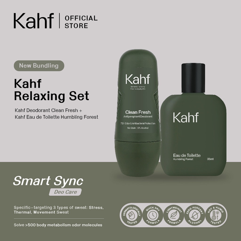 Kahf Relaxing Set - Kahf Deodorant Clean Fresh + EDT Humbling Forest ...