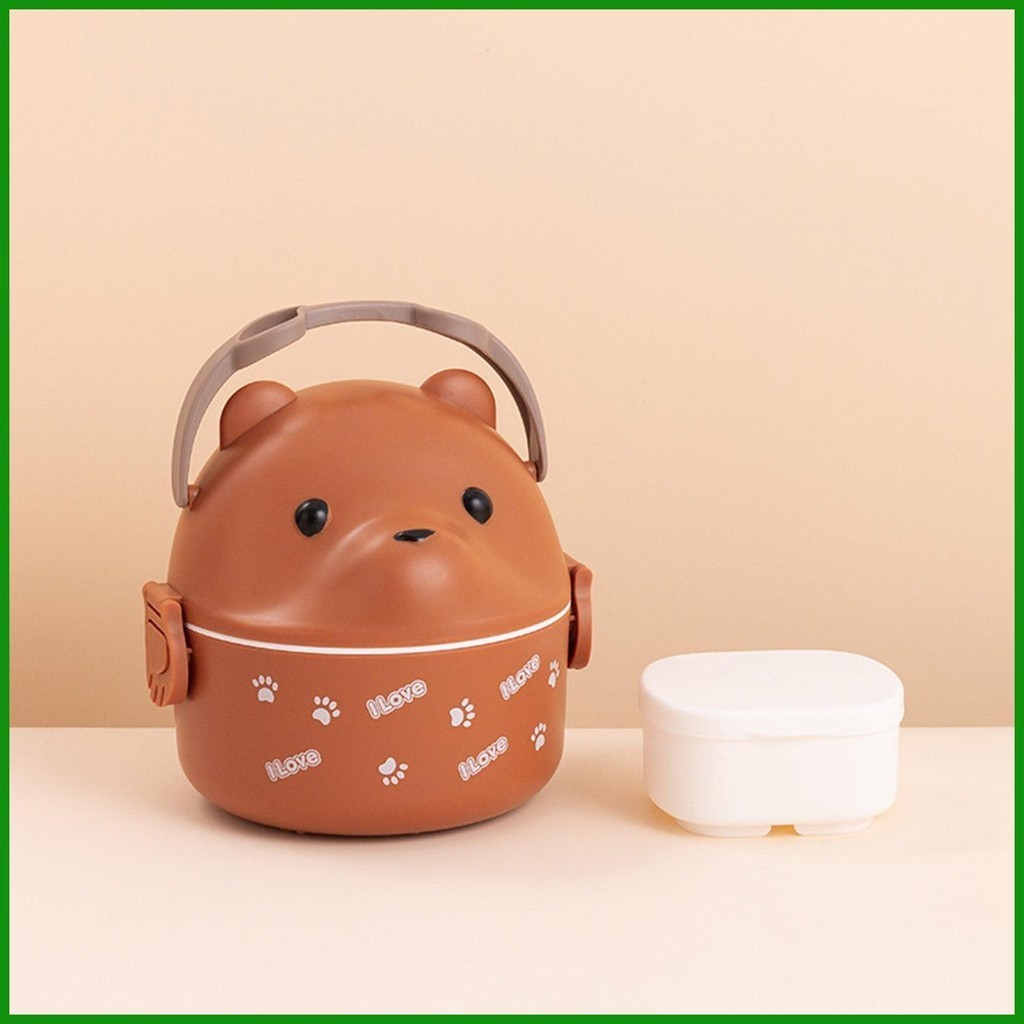 Bear Lunch Box Lunch Box For Office Work With Spectacled Bear Design ...