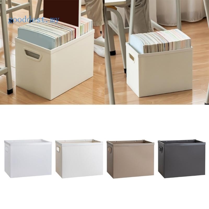 GOOD Foldable Plastic Filing Storage Box with Handle File Organizer Box ...