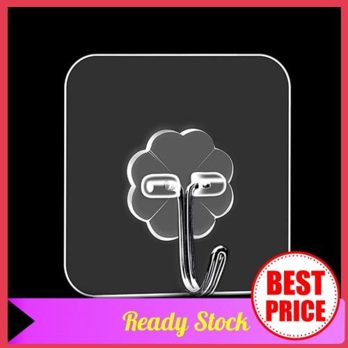 (1 pcs) Transparent Wall Mount Magic Hook Without Nails Strong Sticky ...