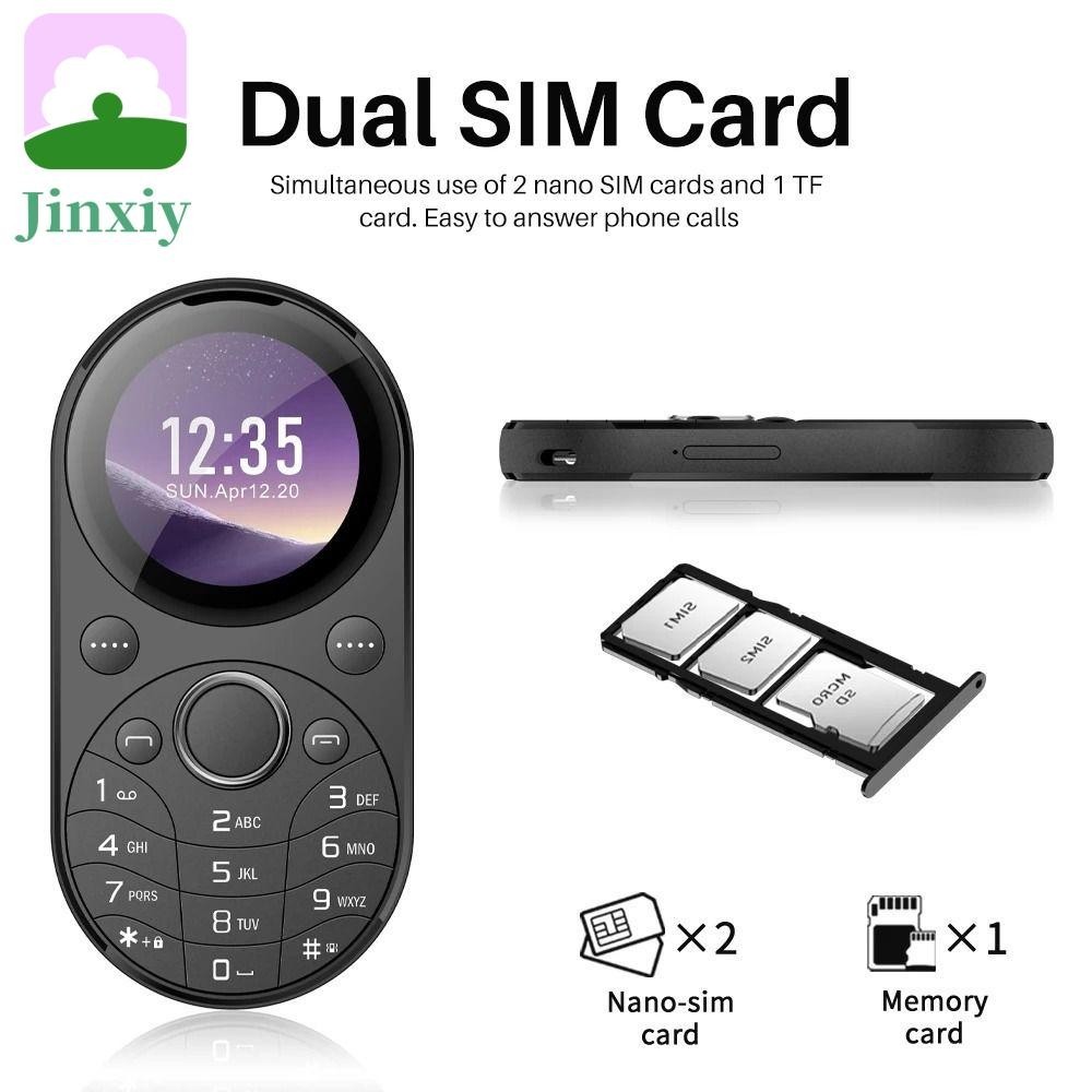JINXIY Oval Small Mobile Phone, SERVO I15 Button Phone Mini Mobile ...