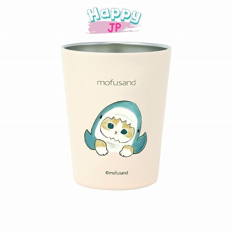 Toa Kinzoku mofusand 2WAY Vacuum Double-layer Tumbler S [Shark Cat] 53-2025 Beige | Shopee Malaysia