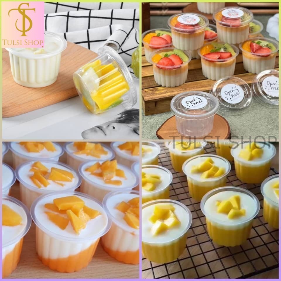 120 ML /150 ML Pudding Cup | Disposable Blossom Cup With Flat Cover ...