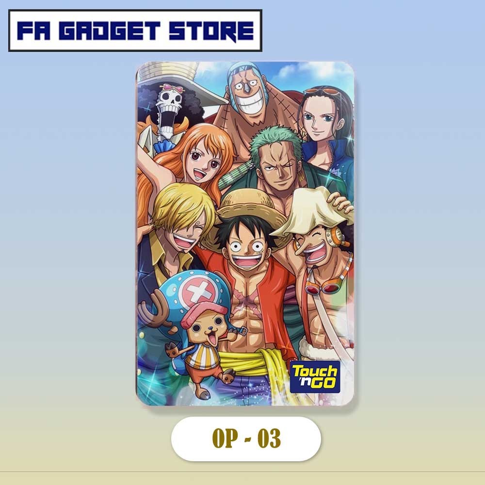 (ONE PIECE Series 1) - Touch n Go Card Sticker WaterProof High Quality Cover Card Sticker Cover ...