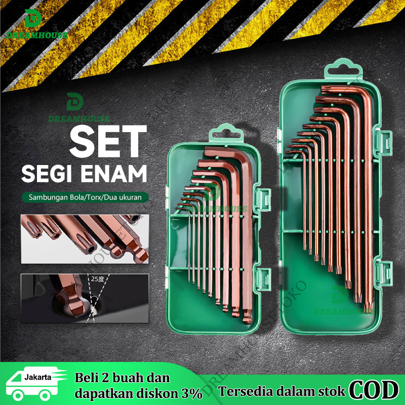 L Key Set Ballpoint Length 9pcs (1.5 - 10mm) Material S2 Not Rust L Key ...