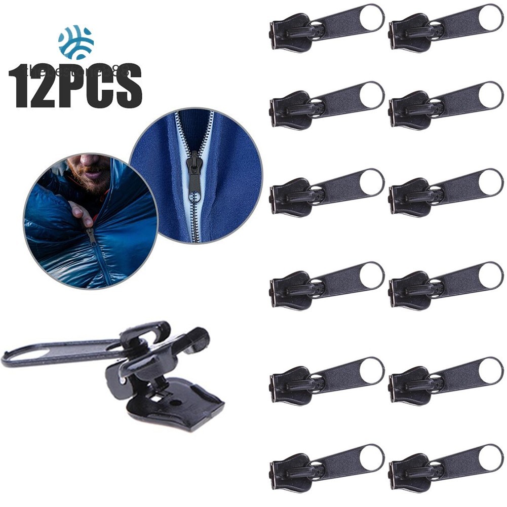 [THEBEST]Zip Slider Replacement 3 Sizes 12Pieces No Tools Zip Fixers ...
