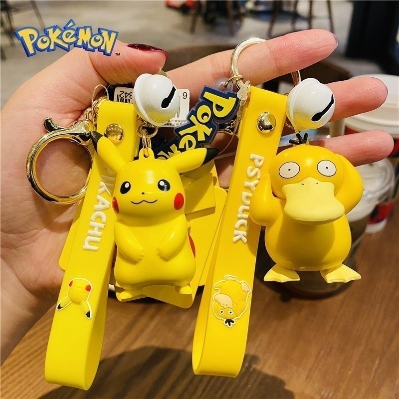 Pokemon Keychains Pikachu Creative Anime Cartoon Key Chain Ornaments ...