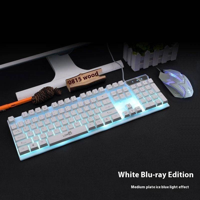 Mechanical touch keyboard and mouse set, gaming desktop computer ...