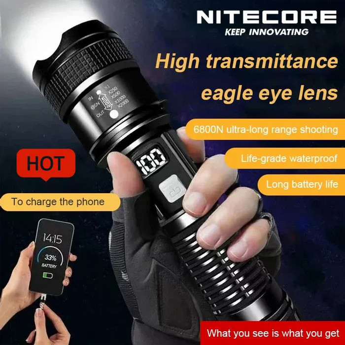 New Outdoor Patrol Spotlight Long Shot Strong Flashlight Portable ...
