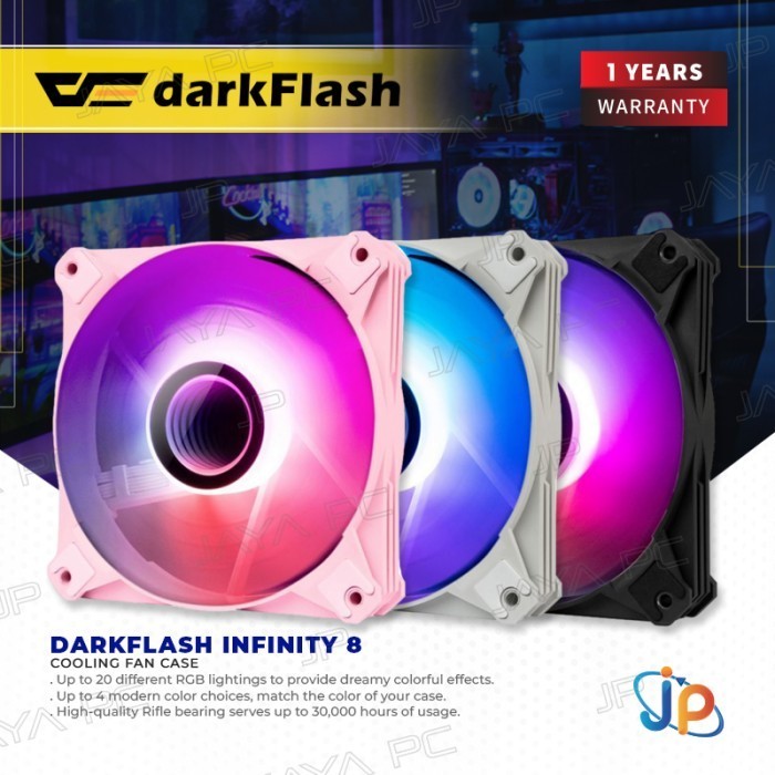 Darkflash Infinity 8 PWM ARGB Led Cooler Fan Case - Fan Casing 12cm ...