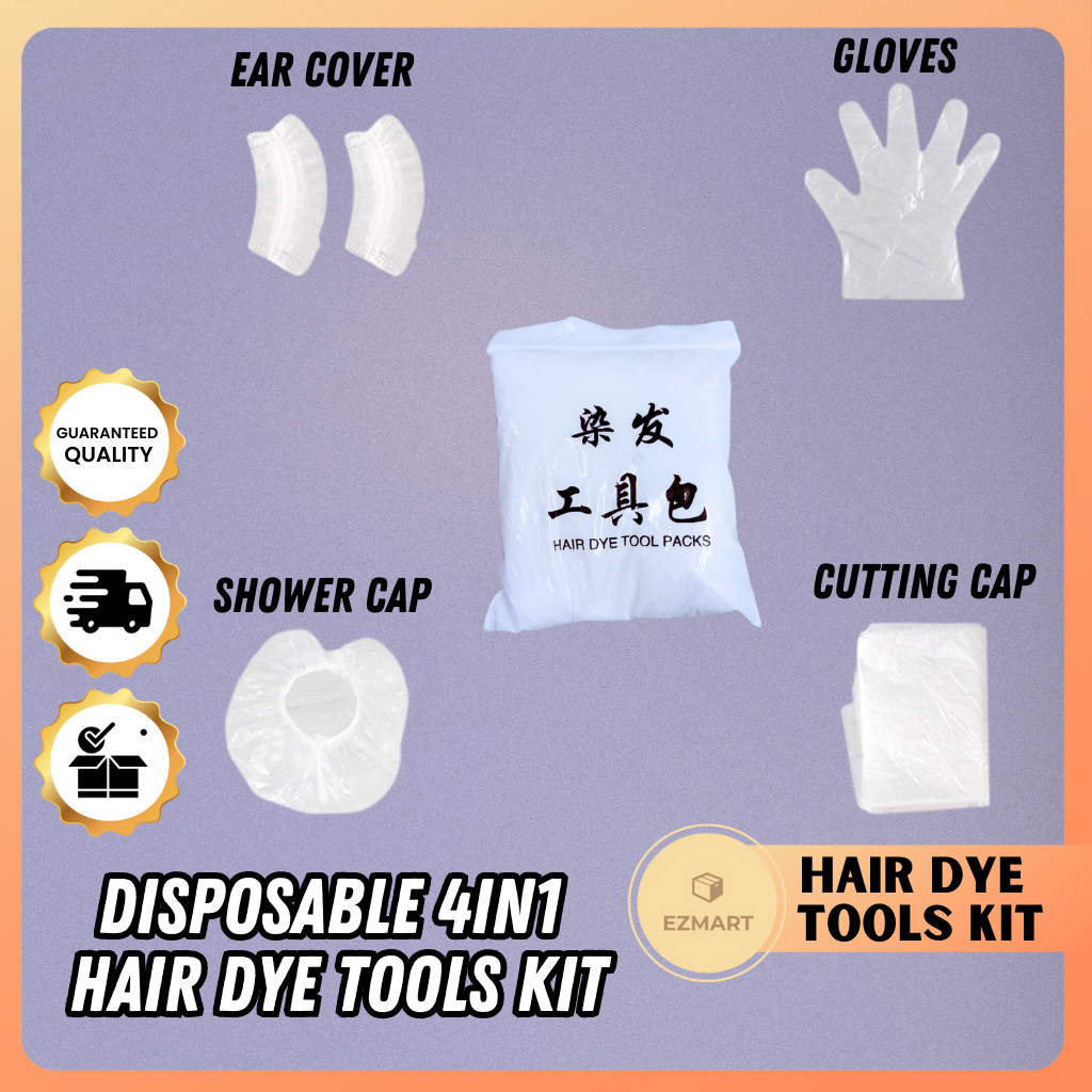 4in1 Disposable Hair Dye Tools Kit Hair Color Dying Rebonding Colour ...