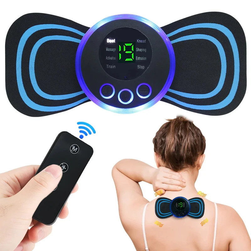 LCD Display EMS Neck Massage Electric Massager Cervical Neck Back Patch ...