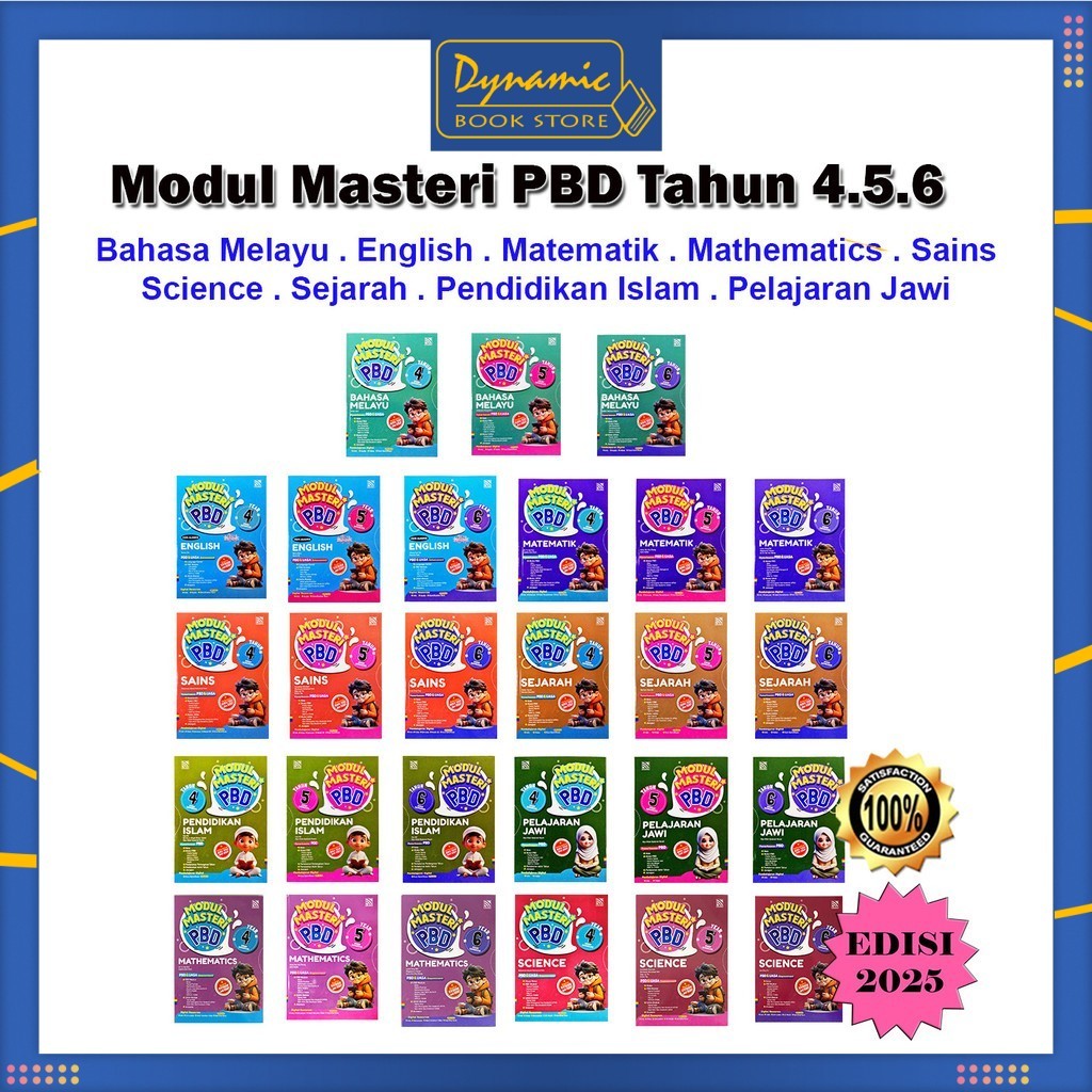 Buku Latihan : Modul Masteri PBD KSSR Semakan Edisi 2025 Tahun 4 / 5 / 6 - B.Melayu / English ...
