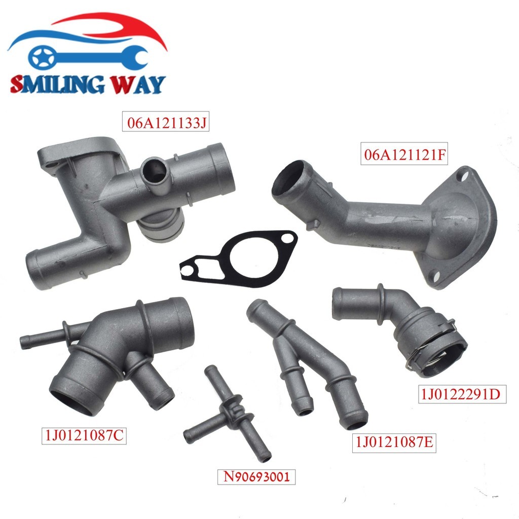 Aluminum Coolant Fitting Flange Hose Connector Pipe Kit For Audi Seat ...