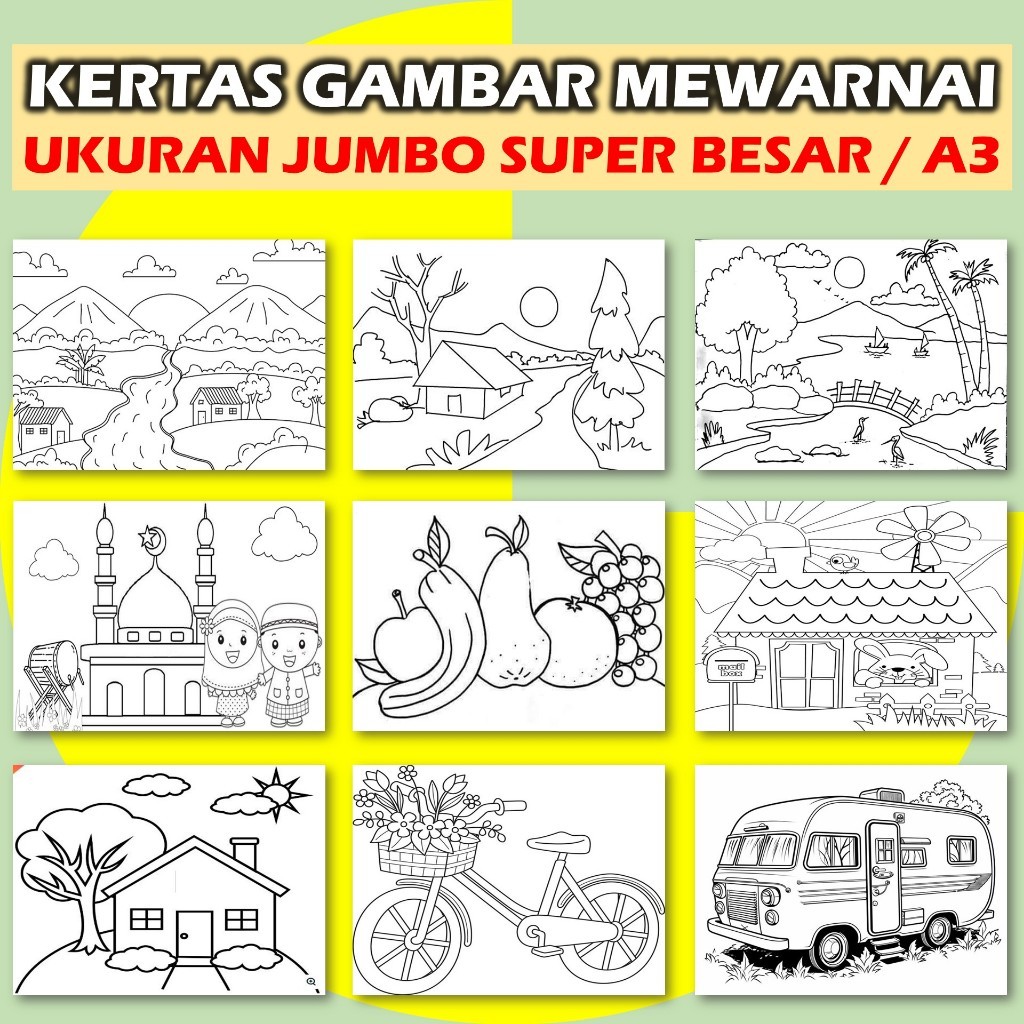 A3 Coloring Paper Sheets - Jumbo Coloring Paper Sheets - Large Coloring ...