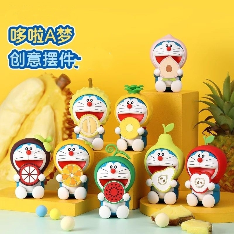 Doraemon Fruit Tinkerbell Cat Cartoon Doll Figure Cute Desktop ...