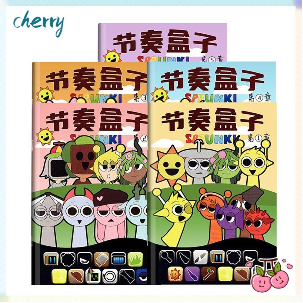 CHERRY Coloring Book, Cartoon Sprunki Beginner Graffiti Painting Book ...