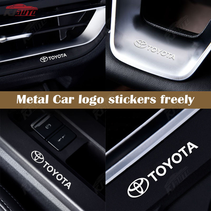 4 Pcs Toyota Metal Car Logo Stickers Beautiful Modification Badge Car ...