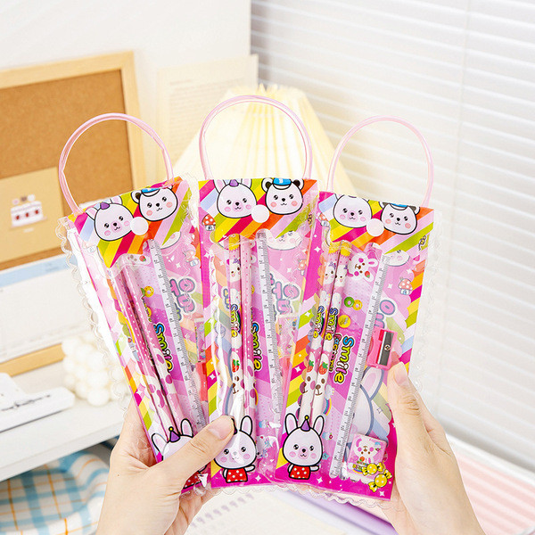 Pencil case Set alat tulis sekolah rendah baru set lima keping hadiah ...