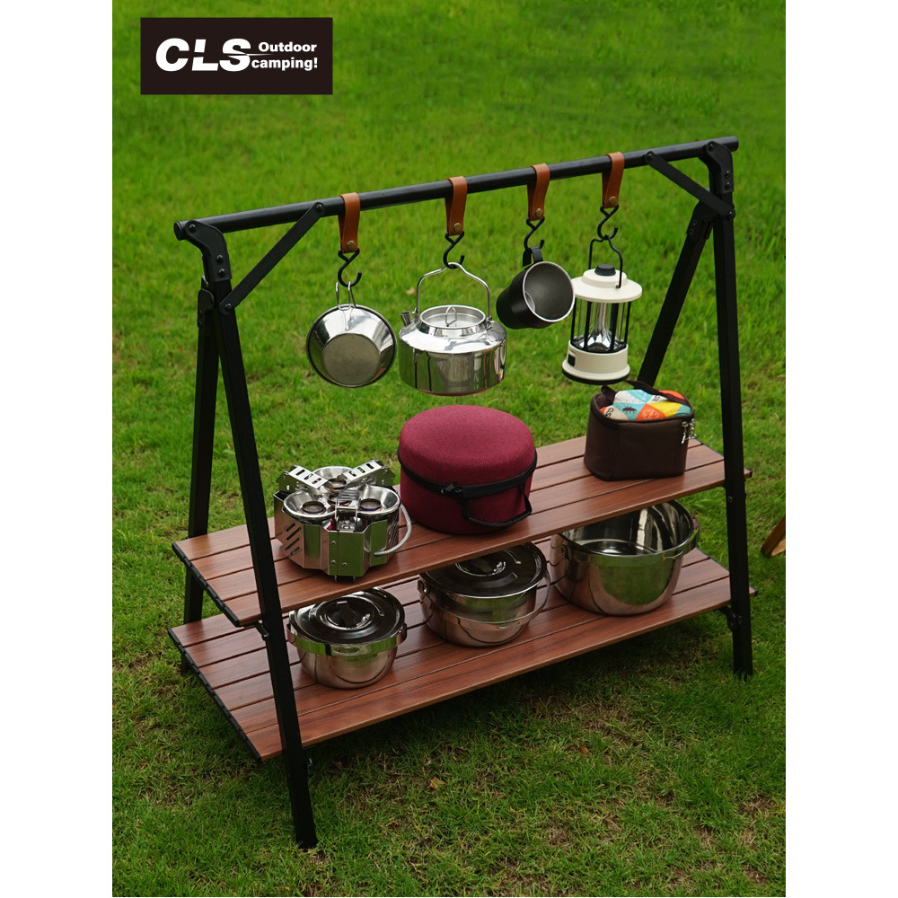 Cls Outdoor Aluminum Alloy Double-Layer Shelf Courtyard Balcony Storage ...