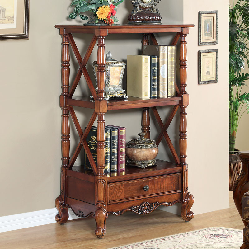 Rak Kayu Pepejal Gaya Desa Amerika Rak Buku Retro Eropah Rak ...