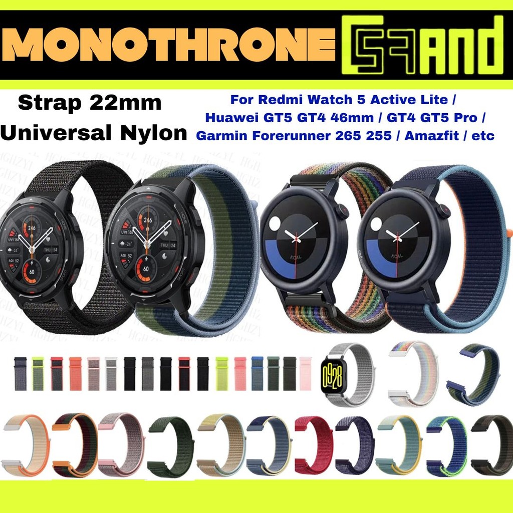 22mm Watch Strap Universal Redmi Watch 5 Active Huawei Watch GT5 GT4 ...