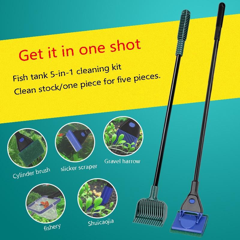 wayfarer> Aquarium Fish Tank Glass Plant Cleaning Brushes Long Handle Floating Clean Window ...