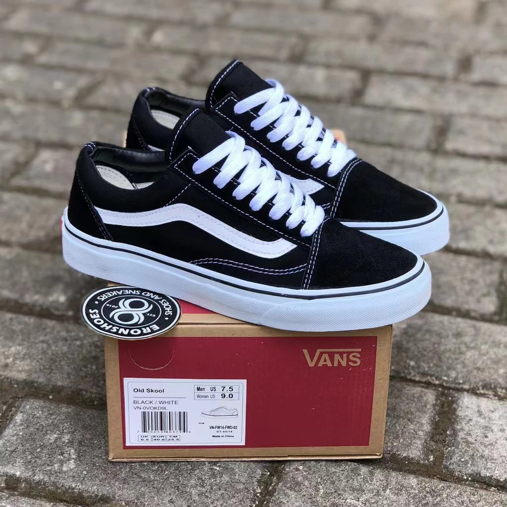 Vanz Old Skool Pro Black White Original 100% Original Van Shoes for Men ...