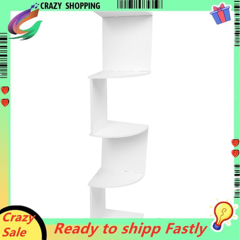 5-Story Shelf Corner Floating Shelf Wall Shelf Corner Bookshelf Family ...