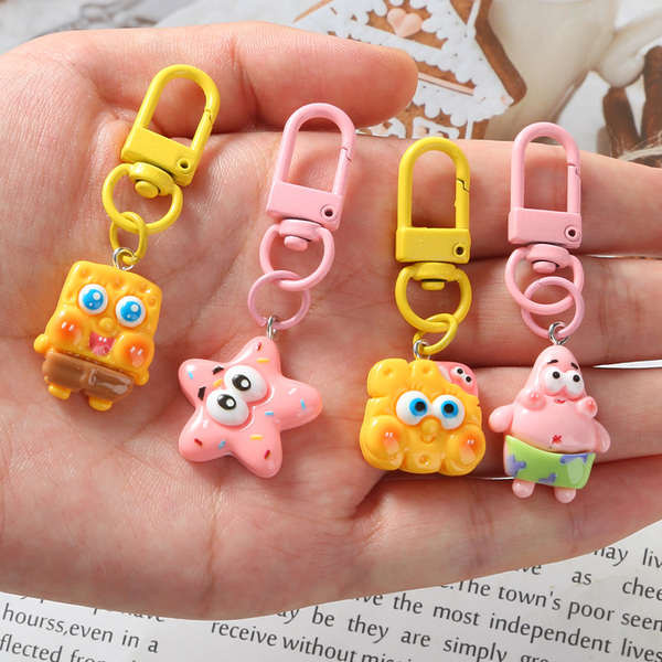keychain cute keychain mathcing New SpongeBob SquarePants Pie Big Star ...