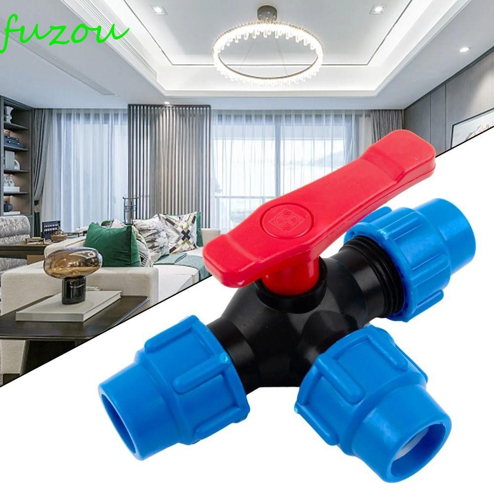 FUZOU PE Pipe Faucet Diverter, Easy To Install 20/25/32/40/50mm 3-Way Ball Valve, Quick Connect ...