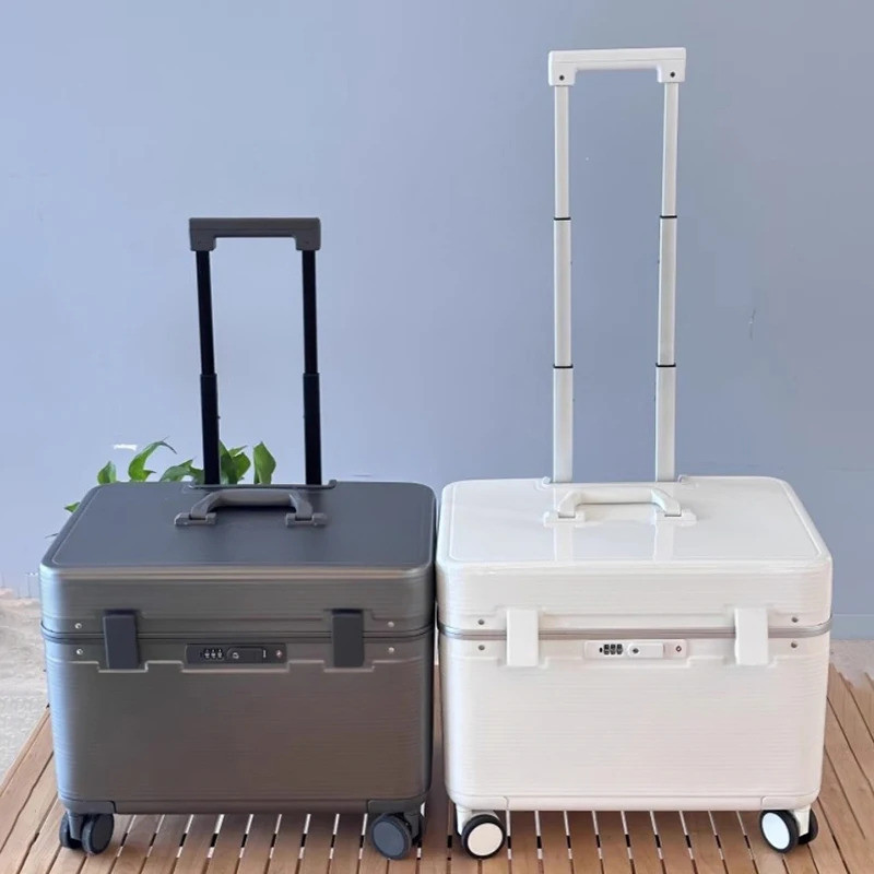 18 " Luggage Clamshell Password Suitcase Small Travel Bag Aluminum ...