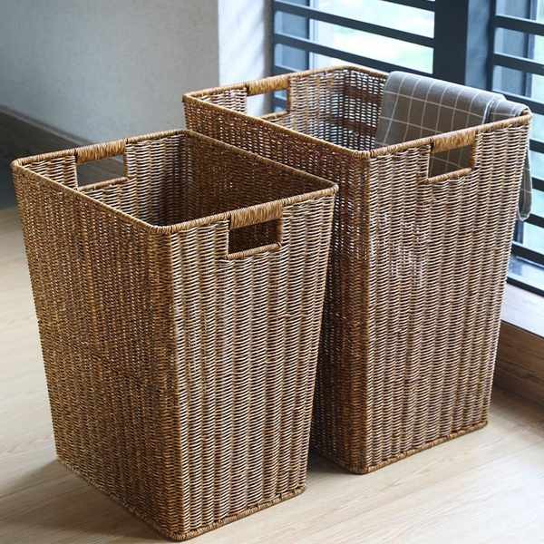 bakul baju bakul kain bakul laundry Imitation Rattan Dirty Clothes ...