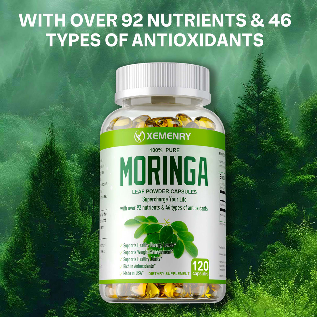 XEMENRY Moringa Capsules, Source Moringa Leaf Powder ,Good for ...