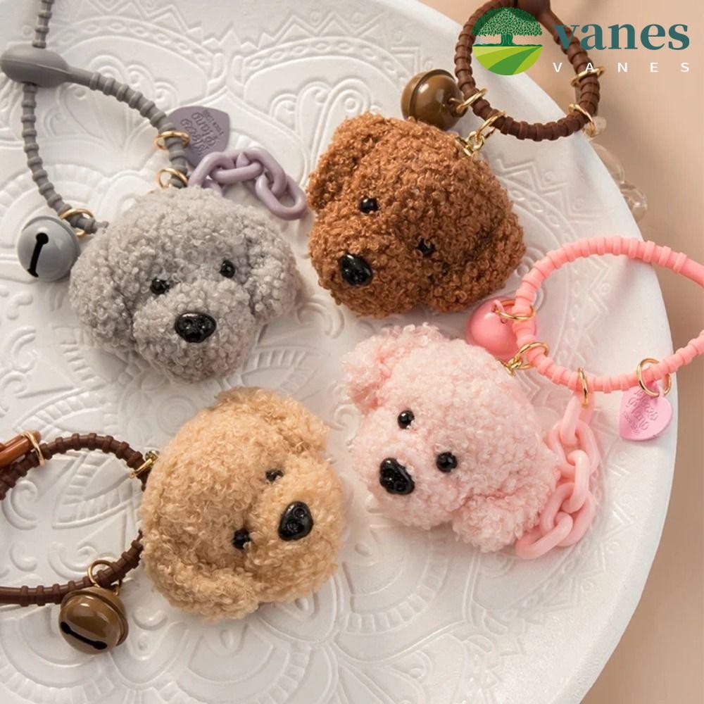 VANES Dog Keychain, Couples Matching Stuffed Animals Dog Plush Key ...