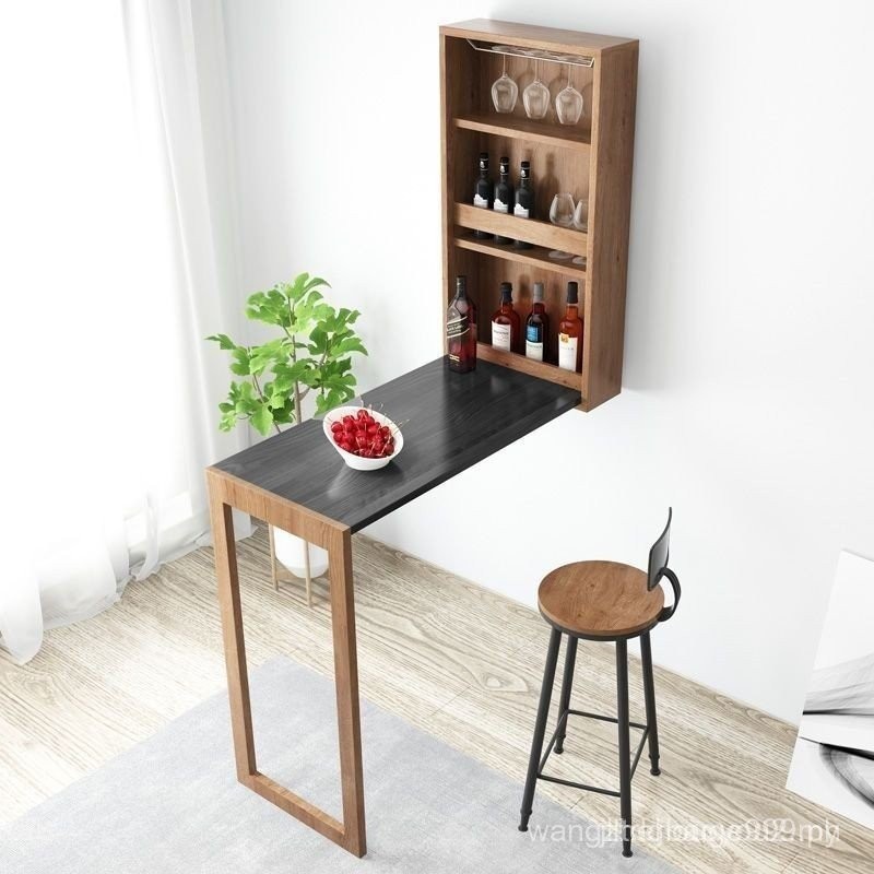 Nordic Bar Folding Wine Cabinet Dining Table Integrated Bar Counter ...
