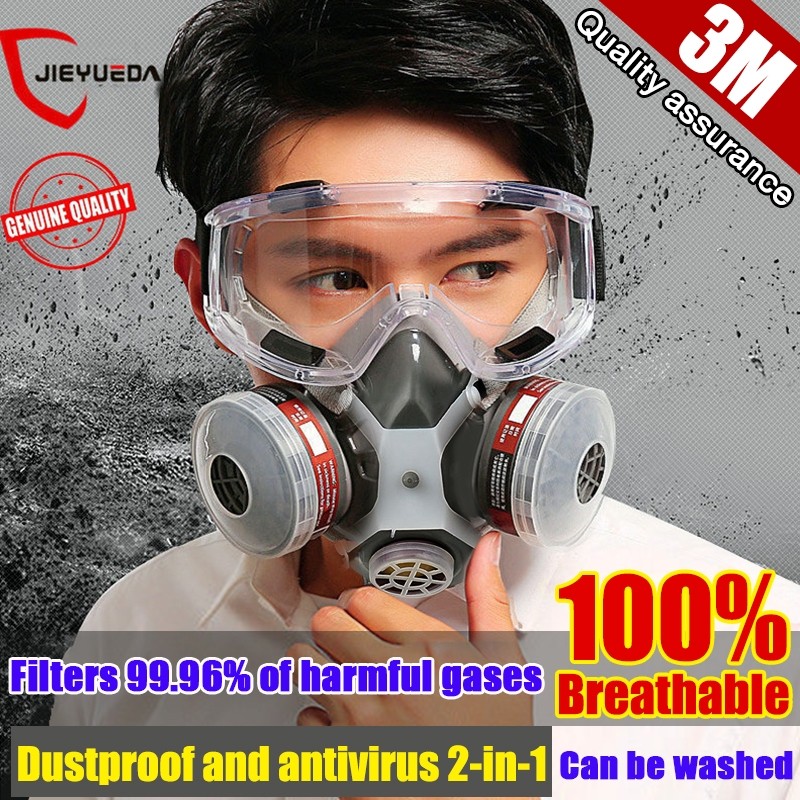 【100% Breathable】full face gas mask respirator mask 3m mask dust mask ...