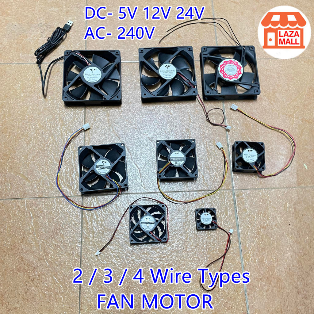 DC 5V 12V 24V 240v FAN MOTOR Radiator Cooler Air Cooling Small Fan PCB ...