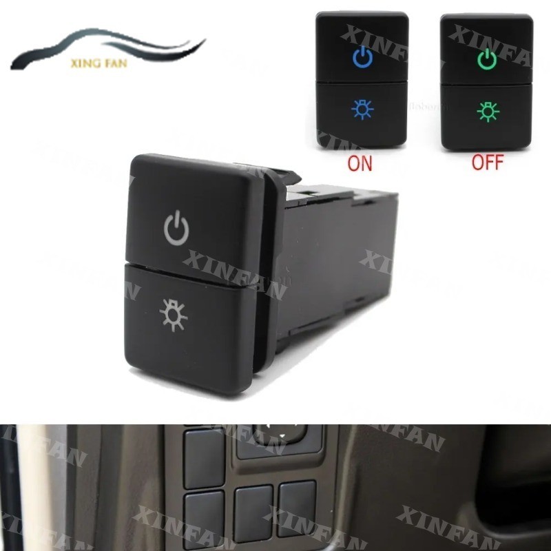 XF Dual Key Switch Car Power Supply Power on Off Headlight Dual Switch ...